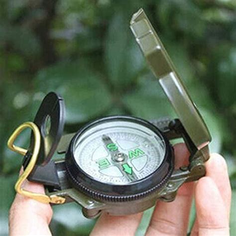 Techtongda Lensatic Compass Mountaineering Hiking Compass