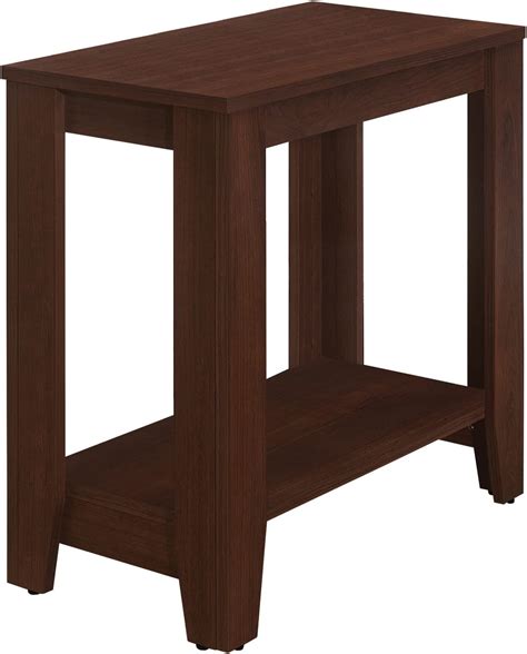 Save 58 • Contemporary Cherry Wood Rectangular Side Table With Shelf • Spoken