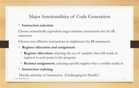 Code Generation Part 1 In Compiler Construction Ppt