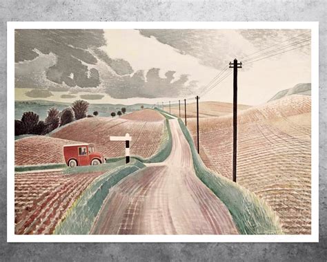 Eric Ravilious Wiltshire Landscape Fine Art Print Mabon Gallery