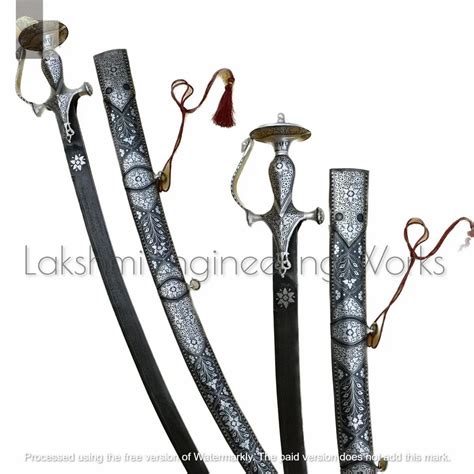 Silver Damascus Steel Koftgiri Katori Handle Sword At Best Price In