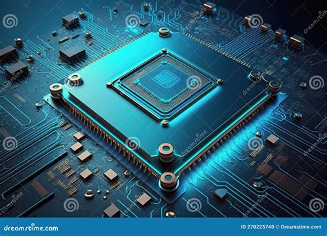 Cyber Security Cloud Computing Technology Modern Concept Digital Circuit Board Background Stock
