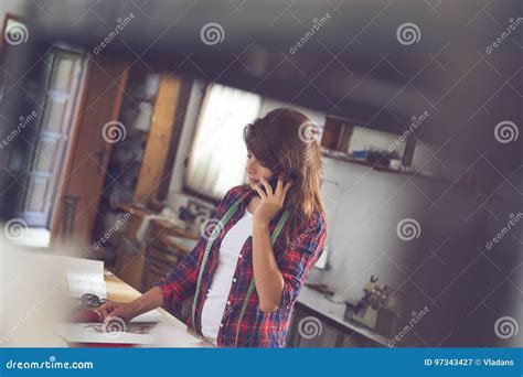 Taking Orders Stock Image Image Of Notes Female Factory 97343427