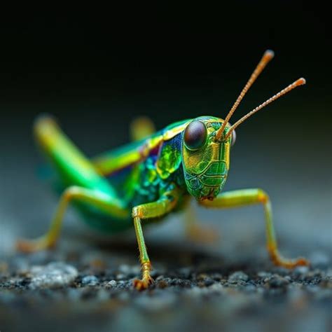 Free Gleaming Emerald Grasshopper Image Download At Stockcake
