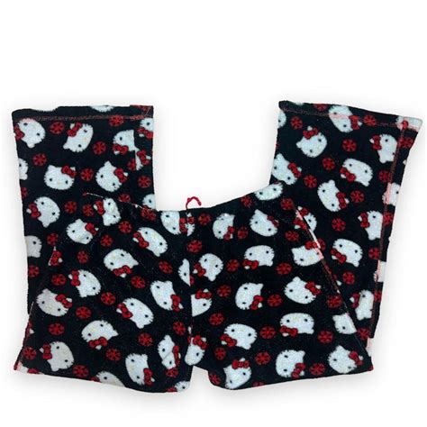 🖤 Fluffy Hello Kitty Pajama Pants In Size Medium Depop