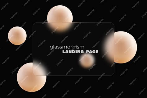 Realistic Glass Morphism Effect Rectangular Banner On A Black
