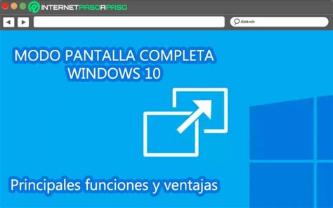 Poner Pantalla Completa En Windows 10 】 Guía 2026