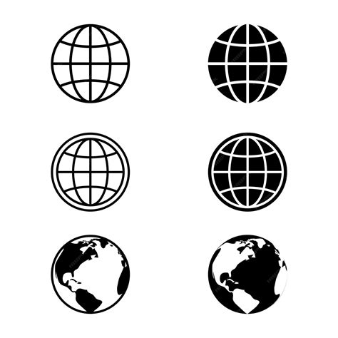 Ilustración Vectorial Del Conjunto De Iconos Del Mundo Aislado Vector