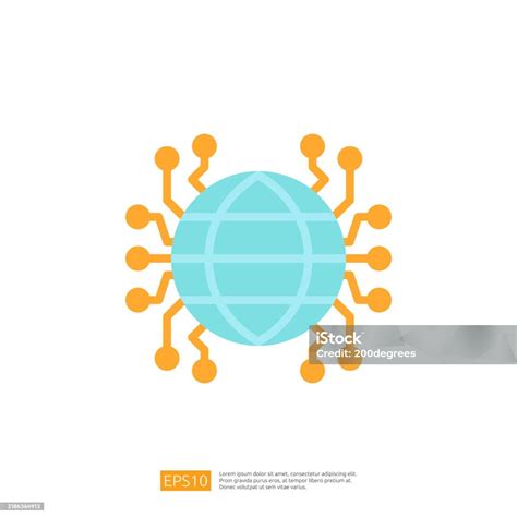 This Image Depicts A Stylized Globe With Circuits Symbolizing The