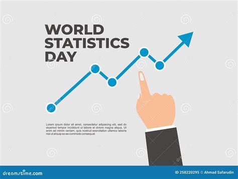 World Statistic Day Background With Chart Graphic And Earth Map Vector Illustration