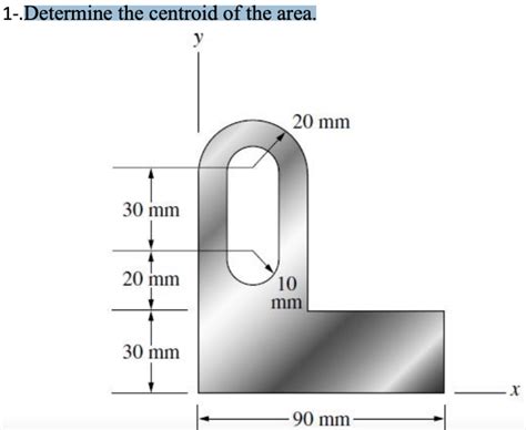 1 Determine The Centroid Of The Areashow All Steps