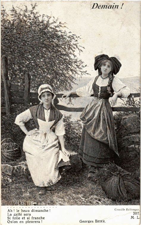 Alsace Elsass Demain Folklore Types Cartorum