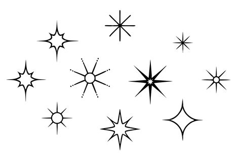 Premium Vector Sparkle Line Art Beautiful Black And White Glitter