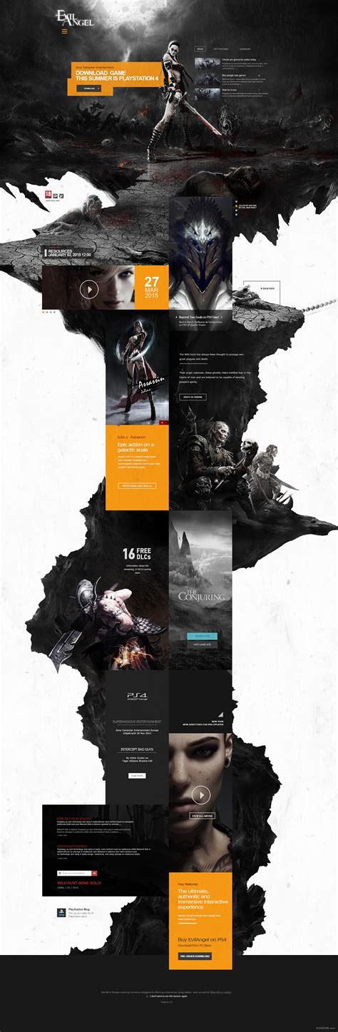 Evil Angel邪恶天使游戏宣传页面设计