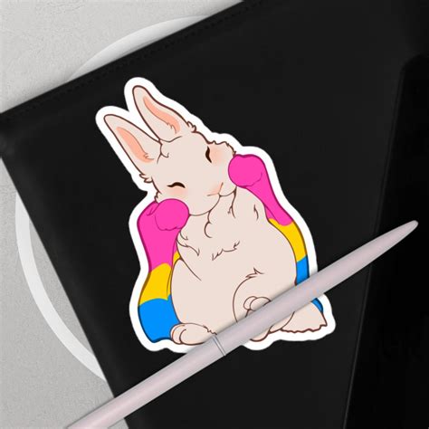 Pansexual Pride Bunny Sticker Pastel Lgbtq Vinyl Decal Etsy