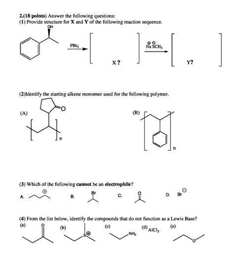 Solved 2 18 Points Answer The Following Questions 1