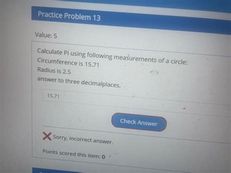 Solved Practice Problem 13 Value 5 Calculate Pi Using