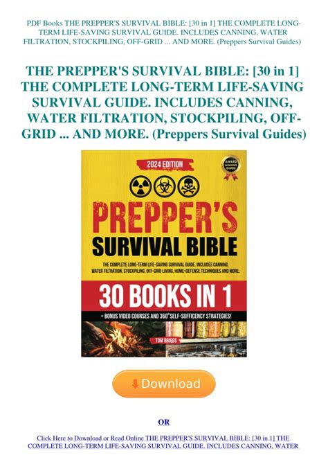 Ppt Pdf Books The Preppers Survival Bible 30 In 1 The Complete Long Term Life Saving