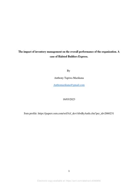 Anthony Tapiwa Mazikana Download Free Pdf Supply Chain Procurement