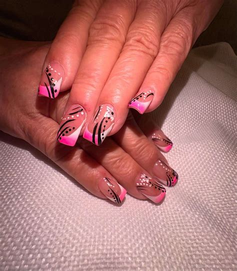 50 Pink And Black French Tip Nails To Inspire Your Next Manicure