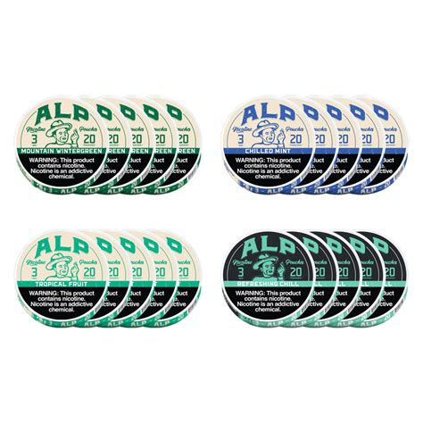 Alp 5 Pk Mountain Wintergreen Nicotine Pouches 3mg Delivered In As