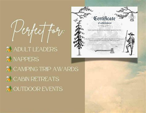 Blank Scout Certificate Pdf Custom Scout Award Template Vintage Style