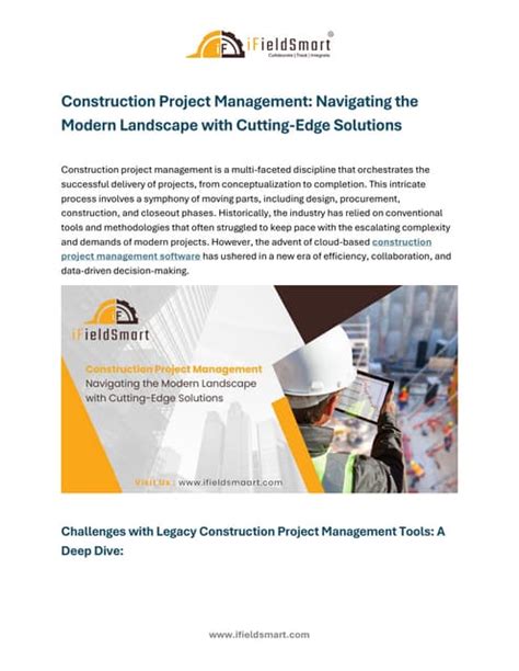Construction Management Software Solutions Pptx