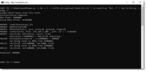 Analyzing First Stage Shellcode Sans Internet Storm Center