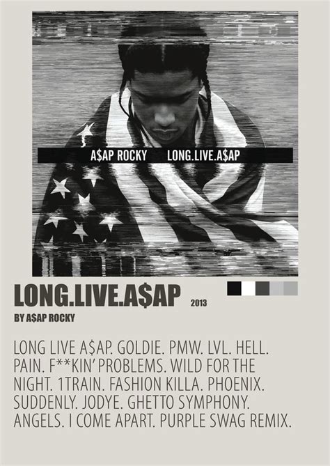 Asap Rocky Long Live Asap Minimalist Poster A3 A4 A Ap Rocky Music