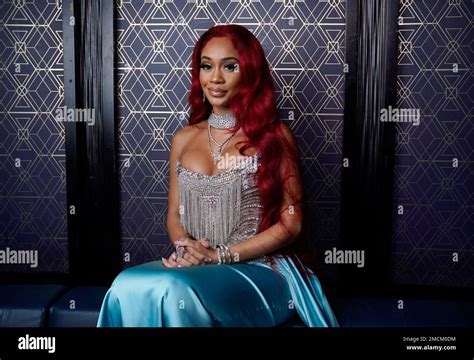 Rapper Saweetie Poses For A Portrait At Nightingale Plaza In Los