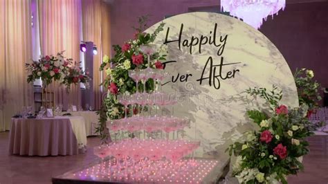 Tower Of Glasses At Celebration Party Welcome Drinks Tower Of