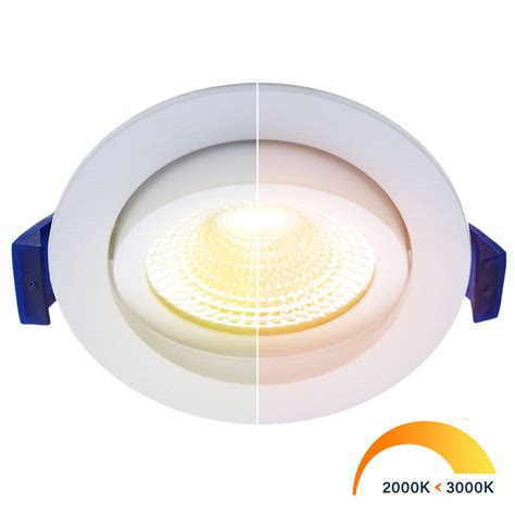 Led Recessed Spotlight Small Recessed Depth Ip54 Dim To Warm Round