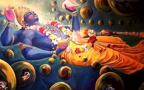 The Cosmic Role Of Karanodakaśāyī Vishnu Maha Vishnu