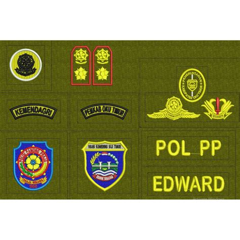 Jual Satu Set Bet Bordir Pol Pp Bet Satpol Pp Timbul Badge Pol Pp Shopee Indonesia
