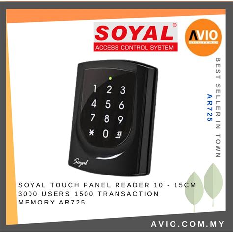 Soyal Door Access Control Touch Panel Keypad Reader Range 10 15cm 3000 Users Ar716ev Ar725