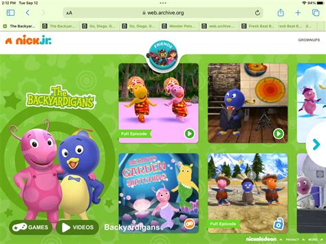 Nick Jr Playtime The Backyardigans
