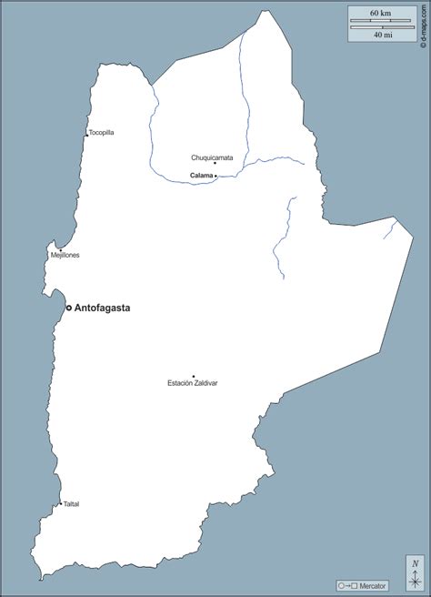 Antofagasta Mapa Gratuito Mapa Mudo Gratuito Mapa En Blanco Gratuito Plantilla De Mapa