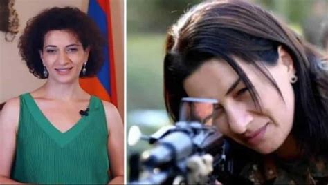 Now Armenian Pms Wife Anna Hakobyan Does The Unthinkable Picks Up Gun To Fight In War Against