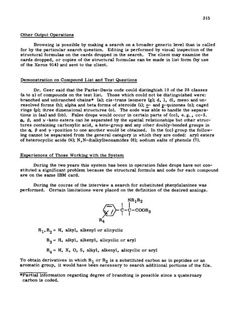 312 337 Survey Of Chemical Notation Systems The National