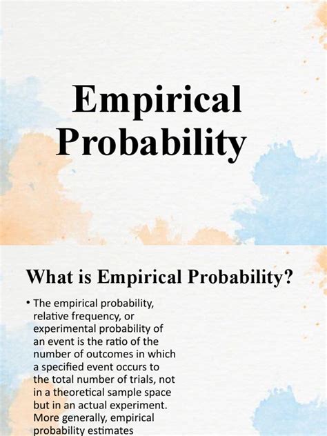 Empirical Probability Pdf Probability Experiment