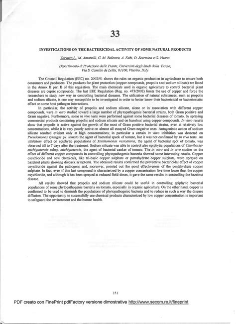 Pdf Investigation Of The Bactericidal Activity Of Some Natural Products