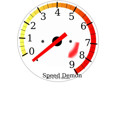Tachometer Vector Illustration Free Svg