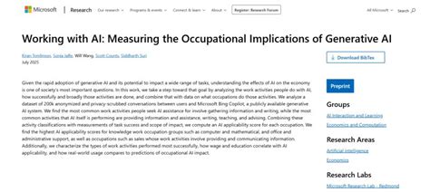 Generativeai Futureofwork Microsoftresearch Ai Llm Workforce Digitaltransformation