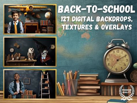 Back To School Digital Backdrop Vintage Graduation Background School