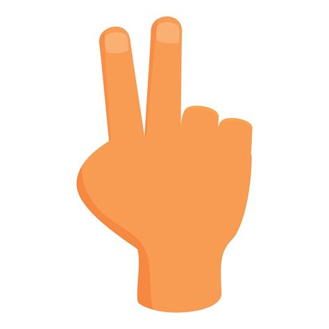 Hand Showing Victory Sign With Index And Middle Fingers Raised 55274737