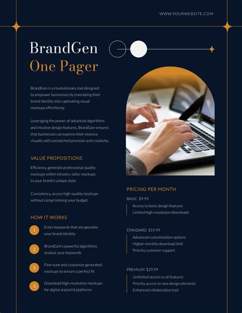 Saas Product One Pager Template Visme