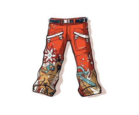 Premium Vector Doodle Inspired Ski Pants Vector Illustration Design
