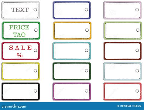Set Of Rectangular Labels Stock Vector Illustration Of Objects