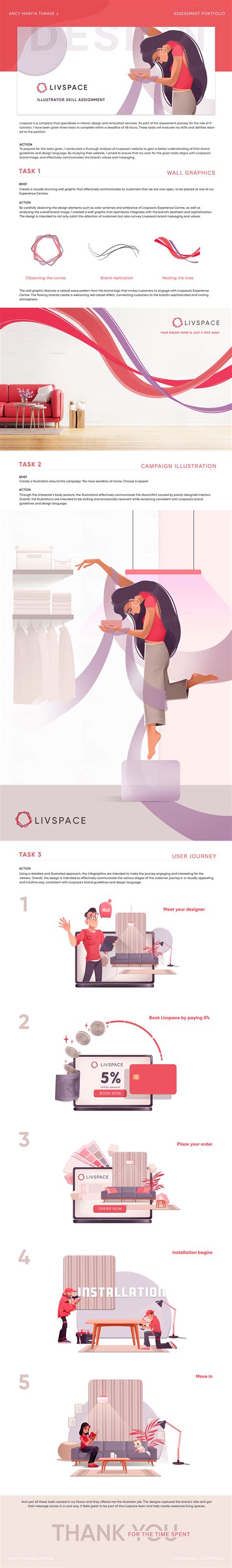 Illustrator Skill Assessment Livspace Behance