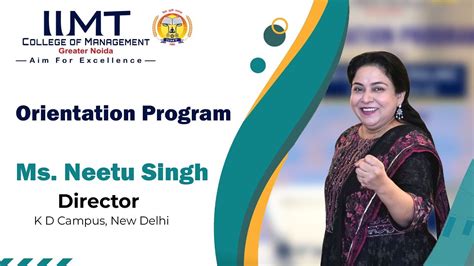 Ms Neetu Singh Director Kd Campus At Iimt College Of Management